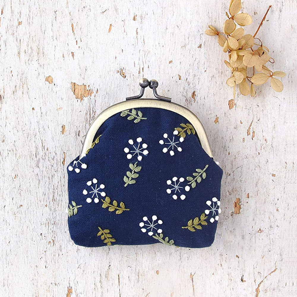 Embroidered Coin Purse Kit with Flowers by Cosmo Lecien – Seed Stitch ...