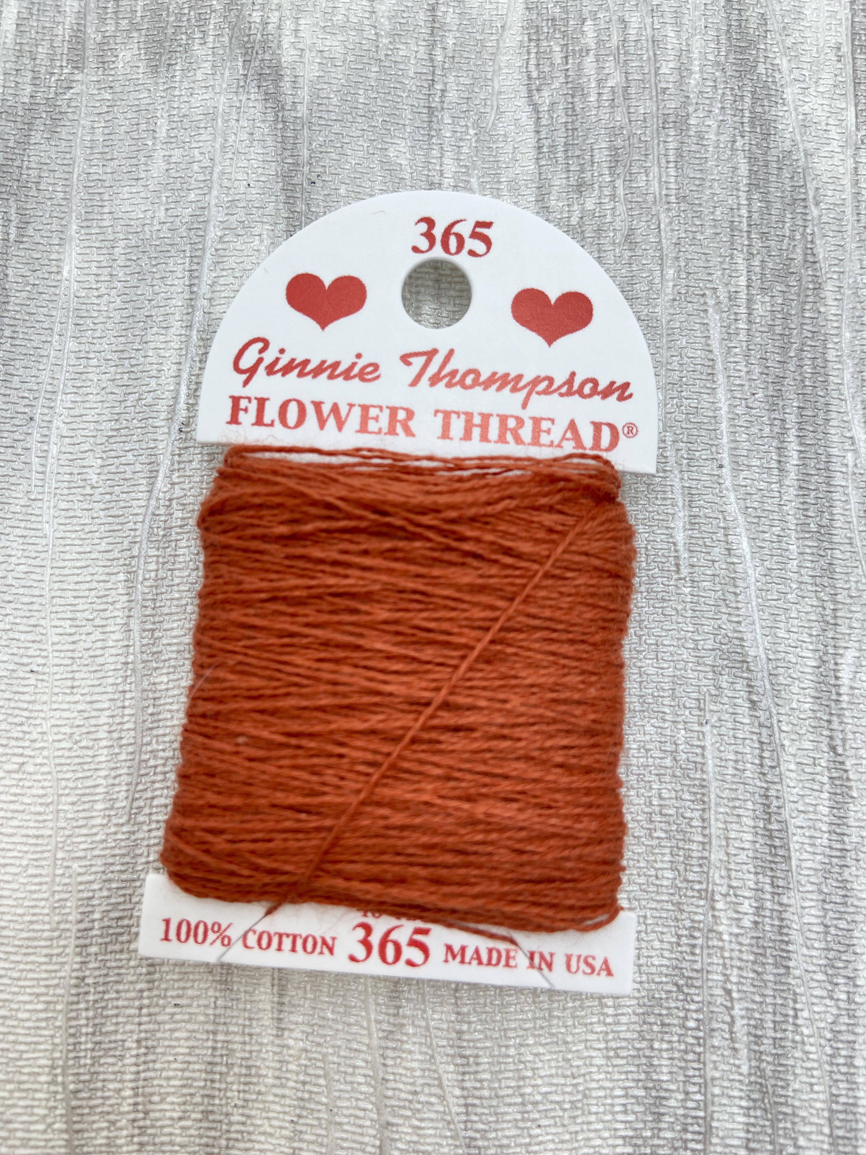 Ginnie Thompson Flower Thread (365) Terra Cotta – Seed Stitch Studio