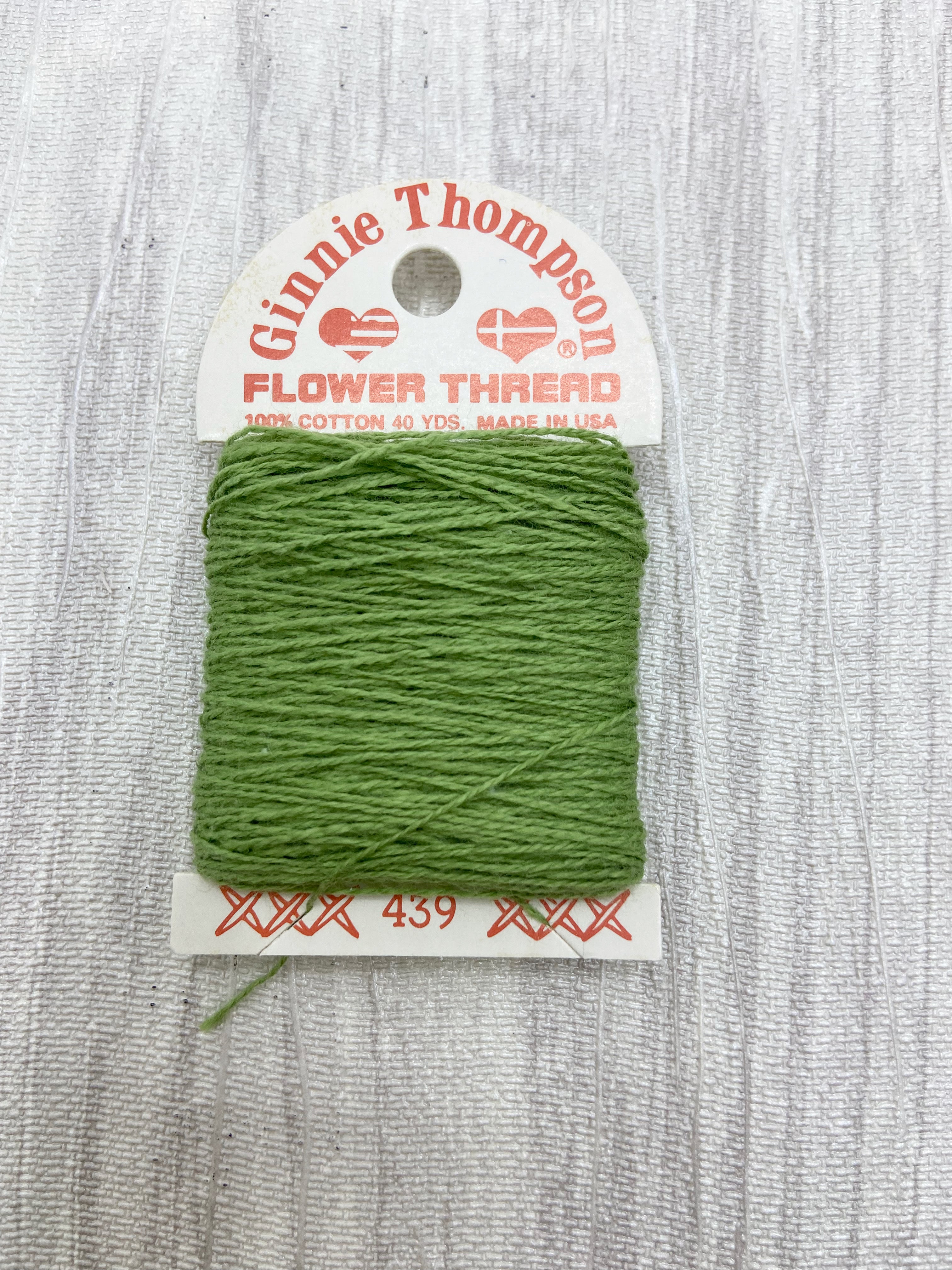 Ginnie Thompson Flower Thread (439) Light Green – Seed Stitch Studio