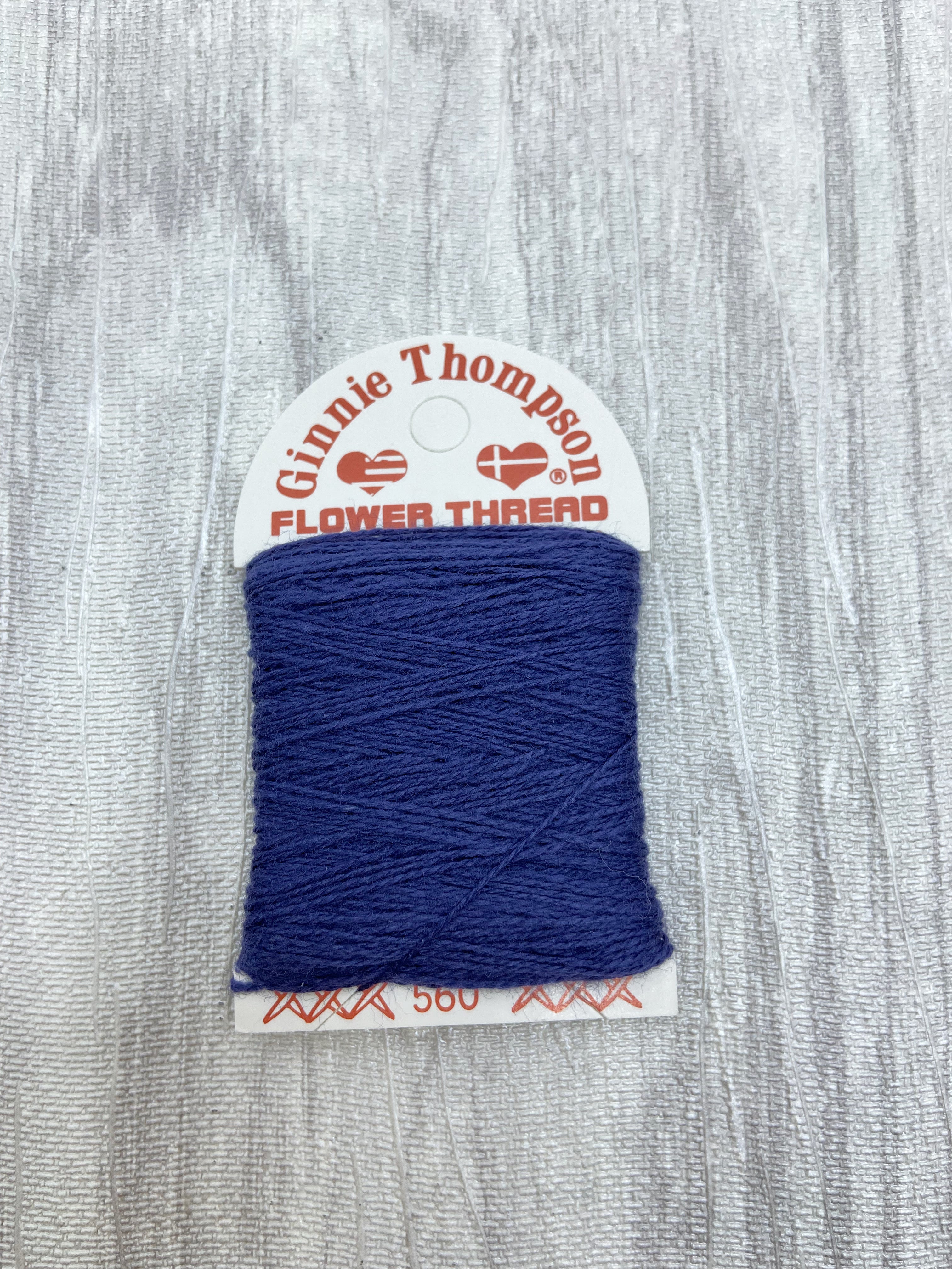 Ginnie Thompson Flower Thread (560) Dark Navy Blue – Seed Stitch Studio
