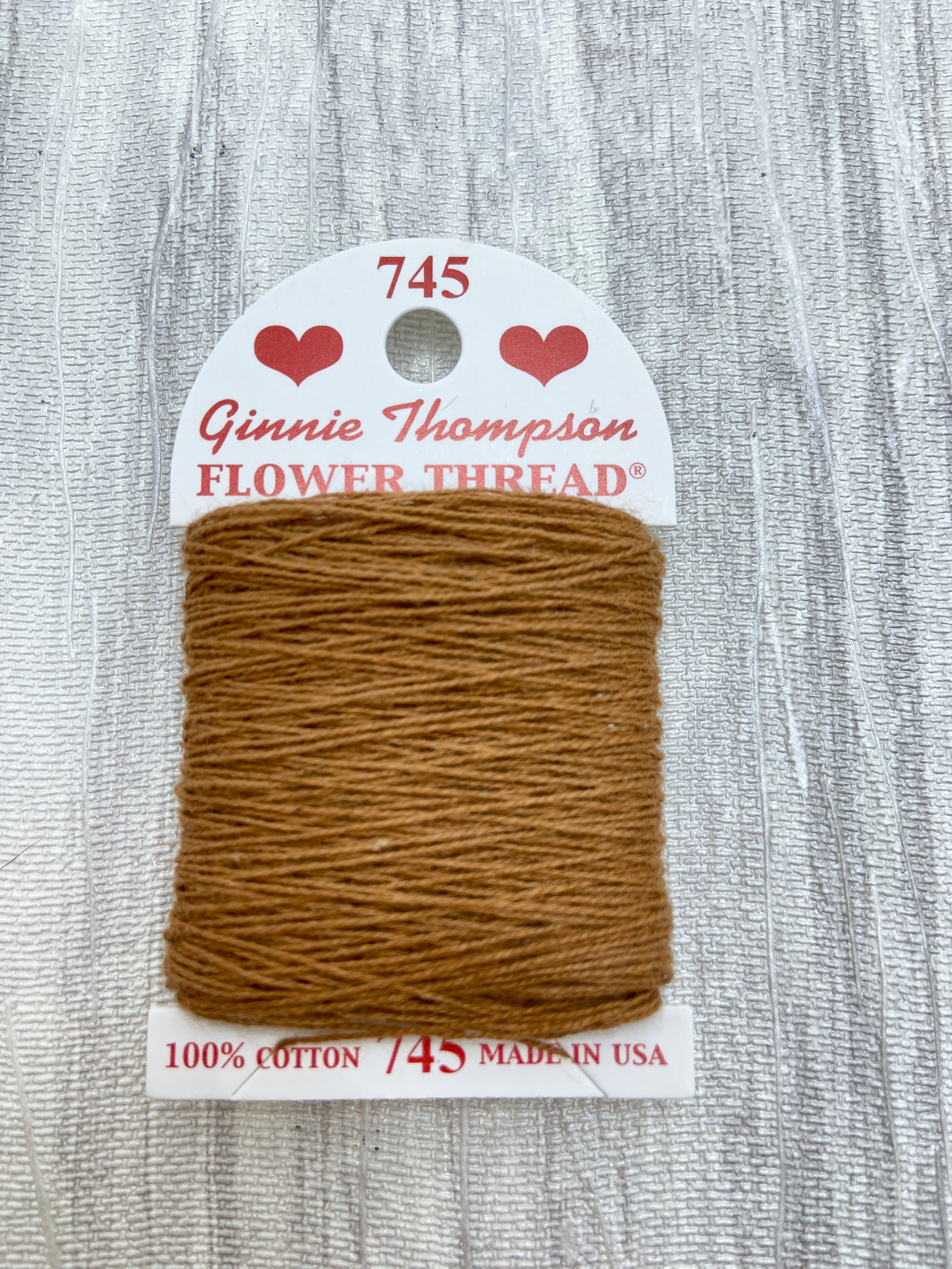 Ginnie Thompson Flower Thread (745) Dark Honey Brown – Seed Stitch Studio